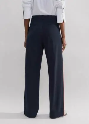 ME+EM Wool-blend Tailored Trouser With Side Stripe