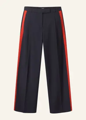 ME+EM Wool-blend Tailored Trouser With Side Stripe