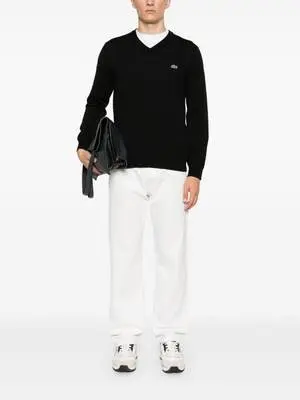 Lacoste V-neck Sweater - Black