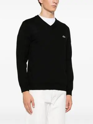 Lacoste V-neck Sweater - Black