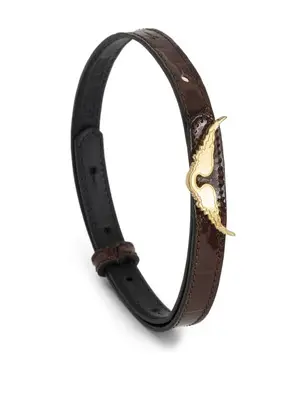 Zadig&Voltaire Rock Croco Leather Bracelet - Brown