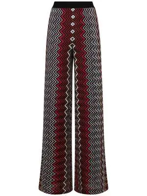 Missoni Zigzag Wide-leg Trousers - Red