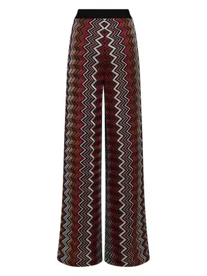 Missoni Zigzag Wide-leg Trousers - Red