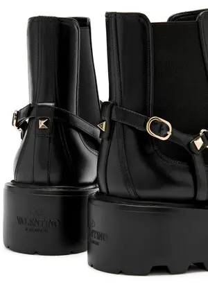 Valentino Garavani Rockstud Leather Ankle Boots