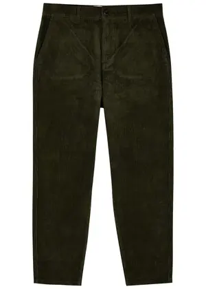 LES DEUX Kody Straight-leg Corduroy Trousers - Dark Green