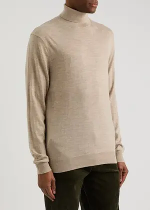 LES DEUX Greyson Logo-embroidered Wool Jumper
