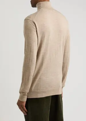 LES DEUX Greyson Logo-embroidered Wool Jumper