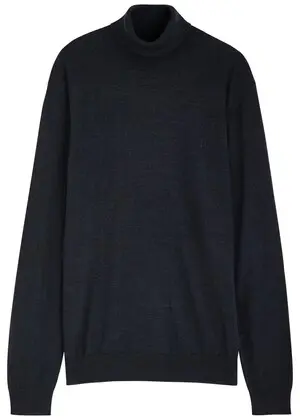 LES DEUX Greyson Logo-embroidered Wool Jumper