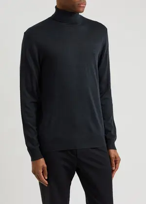 LES DEUX Greyson Logo-embroidered Wool Jumper