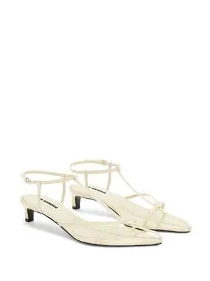 JIL SANDER Strappy Leather Sandals - White