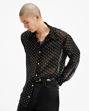 ALLSAINTS Sangha Long Sleeve Relaxed Fit Shirt