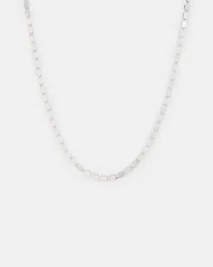ALLSAINTS Axel Hexagon Chain Necklace - Silver