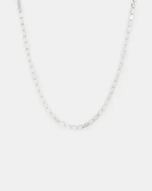ALLSAINTS AllSaints Axel Hexagon Chain Necklace Warm Silvr/drk Hem