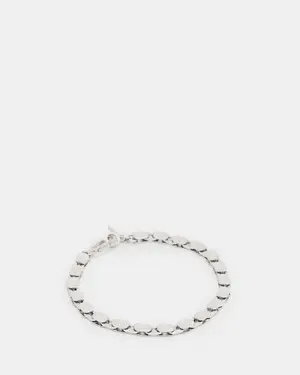 ALLSAINTS Axel Hexagon Chain Bracelet - Silver
