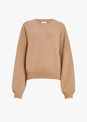 Khaite Margaux Cashmere Pullover Biscotti