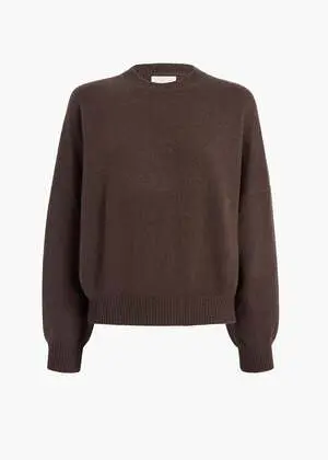 Khaite Margaux Cashmere Pullover - Coffee
