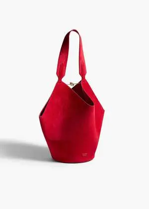 Khaite Khaite Small Lotus Tote Ruby