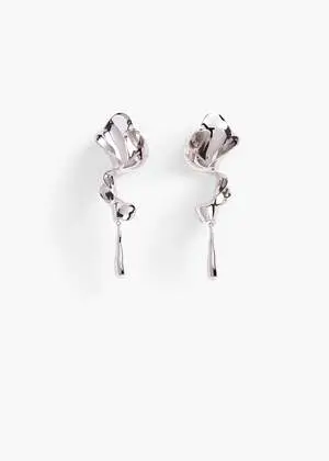 Khaite Khaite Tidal Drop Earrings Silver