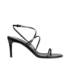 Khaite Loop Sandal In Leather - Black