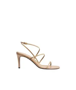 Khaite Loop Sandal In Leather Nude