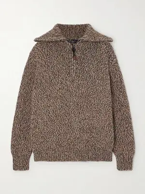 Loro Piana Alpe Granus Cashmere Half-zip Sweater