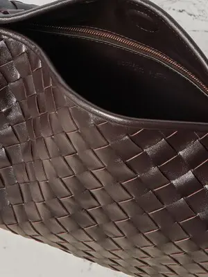 Bottega Veneta Hop Small Intrecciato Leather Tote - Brown