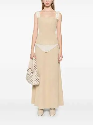 ELENA VELEZ Ribbed Knit Midi Skirt