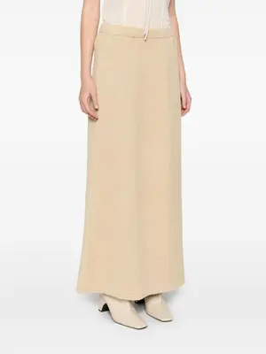 ELENA VELEZ Ribbed Knit Midi Skirt