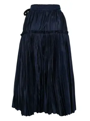 SHANSHAN RUAN Vintage Pleated Kirt