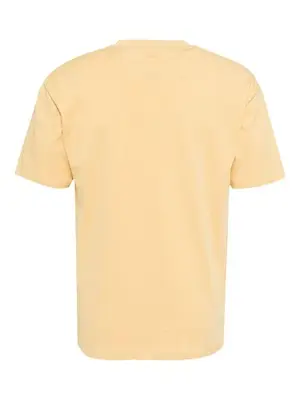 GROUND ZERO Logo Print Cotton T-shirt - Yellow