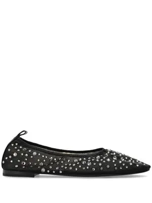 Tory Burch Crystal Embellished Ballerina Flats - Black