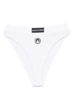 MARINE SERRE Crescent Moon-embroidery Briefs - White