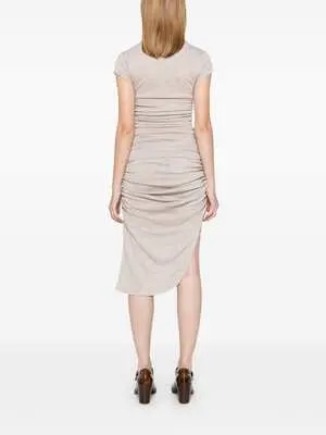 ELENA VELEZ Ruched Mini Dress - Neutrals