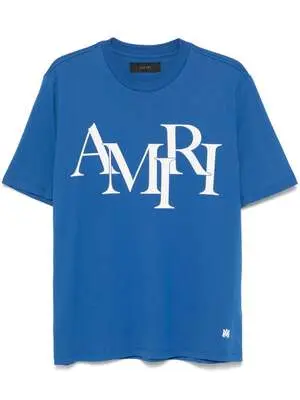 Amiri Staggered-logo T-shirt - Black