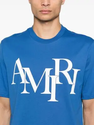 Amiri Staggered-logo T-shirt - Black