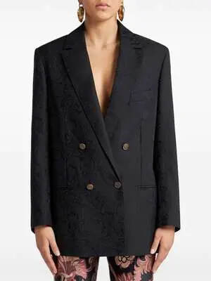 Etro Patterned Jacquard Double-breasted Jacket