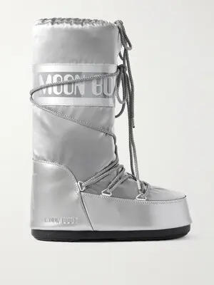 Moon Boot Icon Glance Snow Boots - Silver