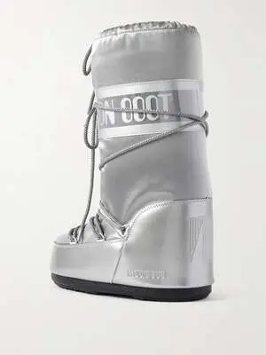 Moon Boot Icon Glance Snow Boots - Silver