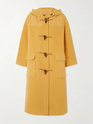 Altuzarra Bailey Hooded Herringbone Wool Coat