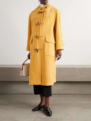 Altuzarra Bailey Hooded Herringbone Wool Coat