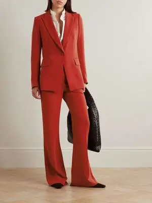 Veronica Beard Long And Lean Dickey Crepe Blazer - Red