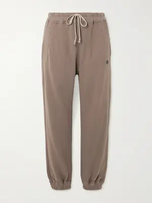 Rick Owens Moncler Appliquéd Cotton-jersey Track Pants