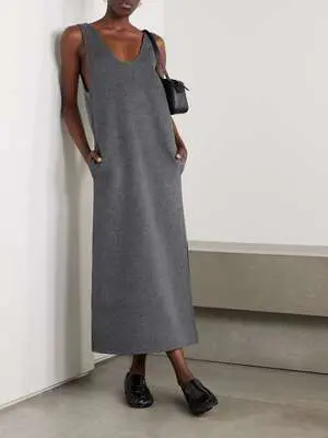 Carven Wool Slip Midi Dress