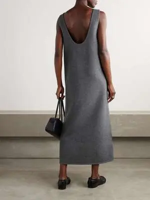 Carven Wool Slip Midi Dress