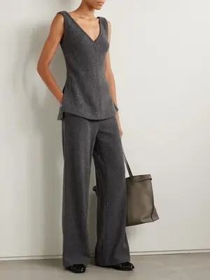 Proenza Schouler Felt Wide-leg Pants - Gray