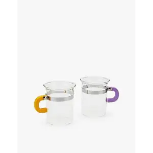 BODUM X Moma Chambord Stainless-steel Set Of Two Tea Glasses 0.3l - Yellow And Lilac