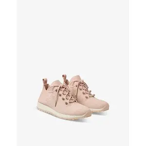 JIMMY CHOO Veles Faux Sequin-embellished Low-top Knitted Trainers - X Macaron