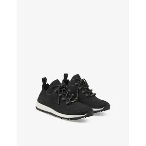 JIMMY CHOO Veles Faux Sequin-embellished Low-top Knitted Trainers - X Black