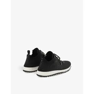 JIMMY CHOO Veles Faux Sequin-embellished Low-top Knitted Trainers - X Black