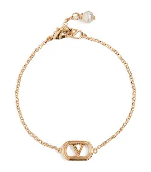 Valentino Garavani Ovalette Vlogo Bracelet - Gold